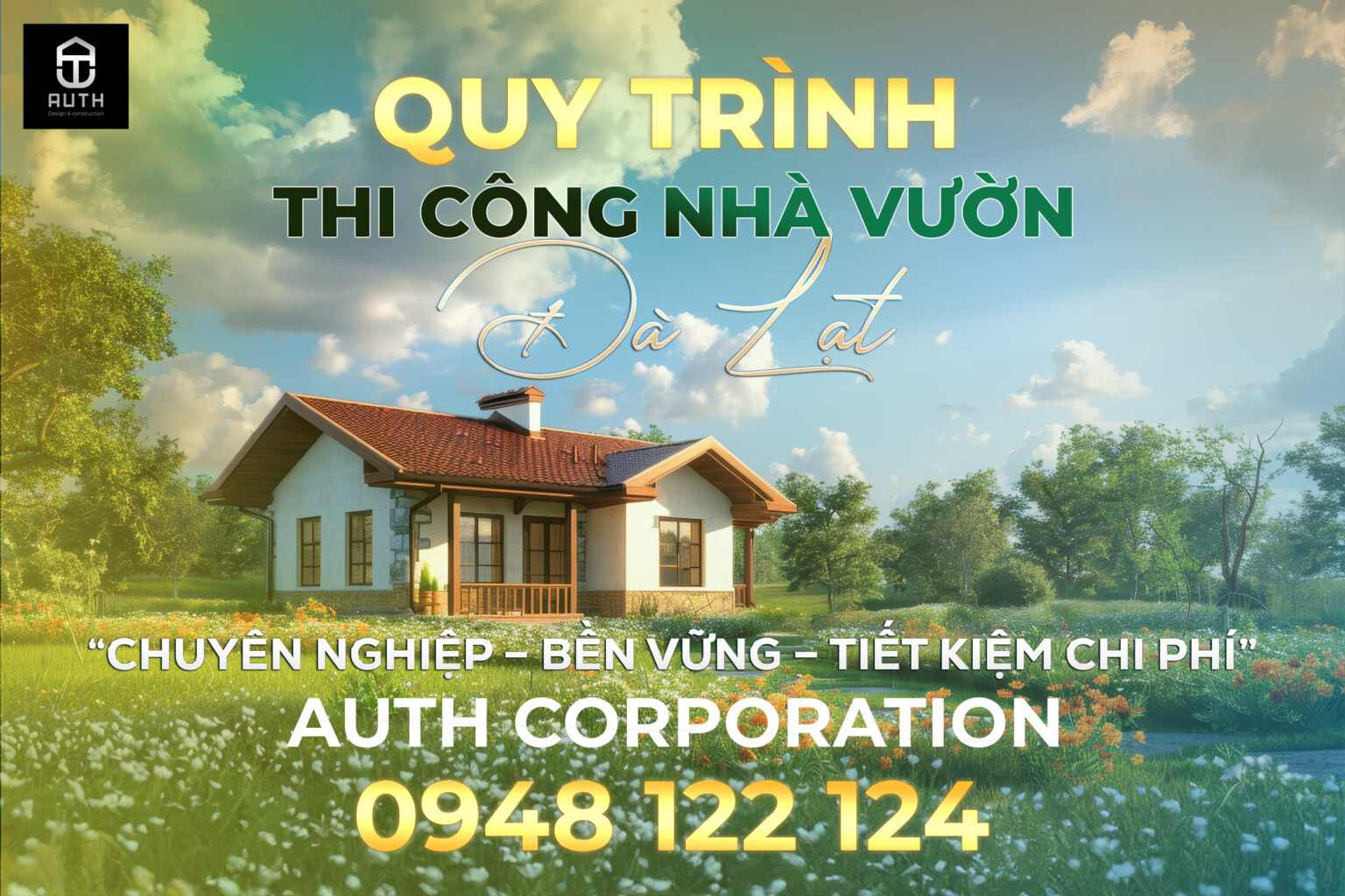 Quy trình thi công nhà vườn Tại Đà Lạt - Auth Group